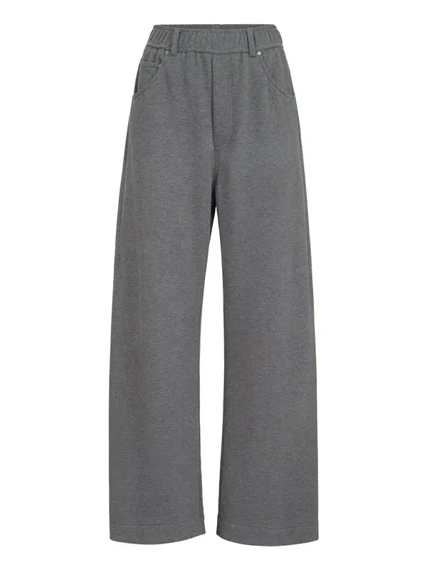 Brunello Cucinelli Cotton French Terry Trousers - Grey