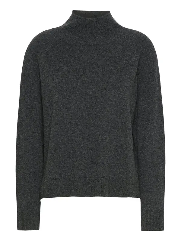 Max Mara Wool-cashmere Funnel-neck Sweater - Grey