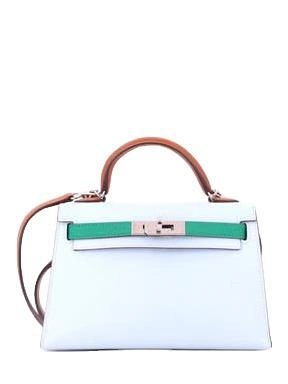 Hermès Kelly Mini Ii Bag Tricolor Epsom With Palladium Hardware 20 - Blue