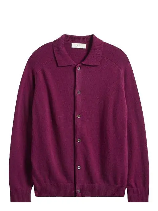 DUNST Gender Inclusive Knit Cardigan - Plum