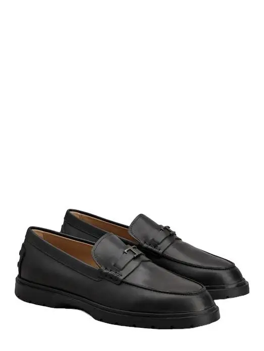 TOD'S Selleria Leather Loafer - Nero