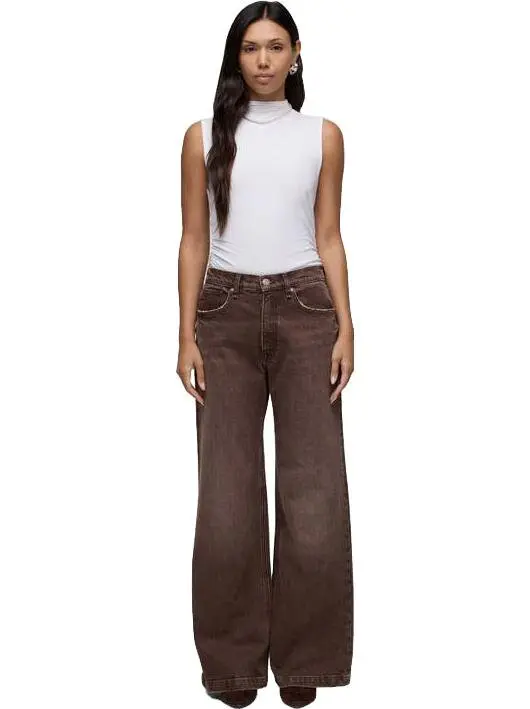 Hudson Jeans Jodie Loose Wide Leg Jeans - Walnut
