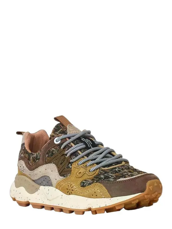 FLOWER MOUNTAIN Yamano 3 Unit Lace-up Sneakers - Brown