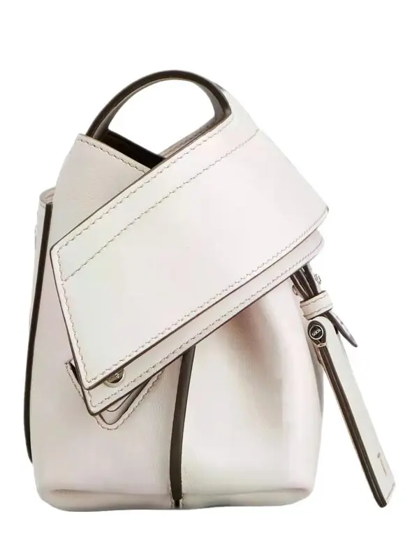 TOD'S Wave Pouch In Leather Mini - Neutrals