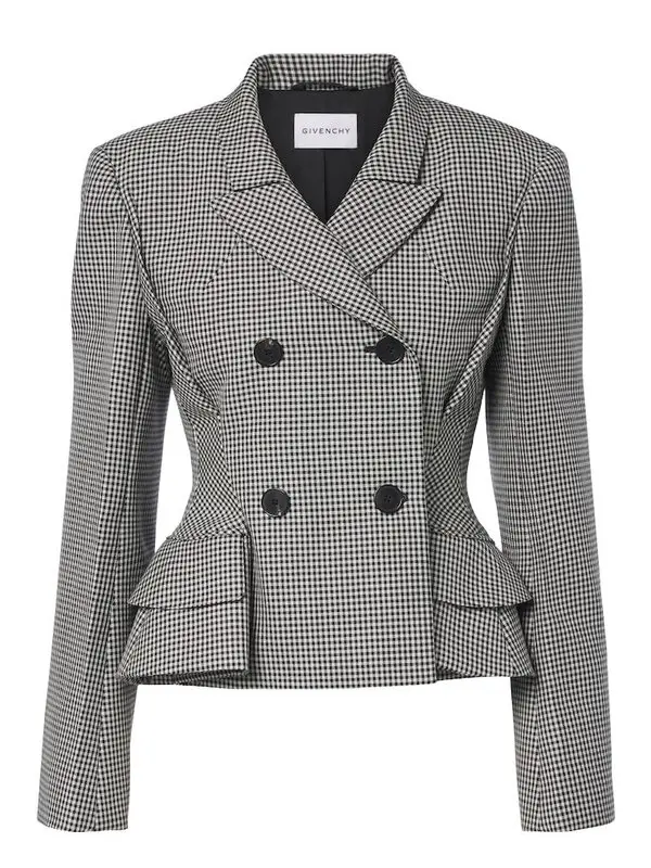 Givenchy Pinch Houndstooth Wool And Mohair Jacket - Black