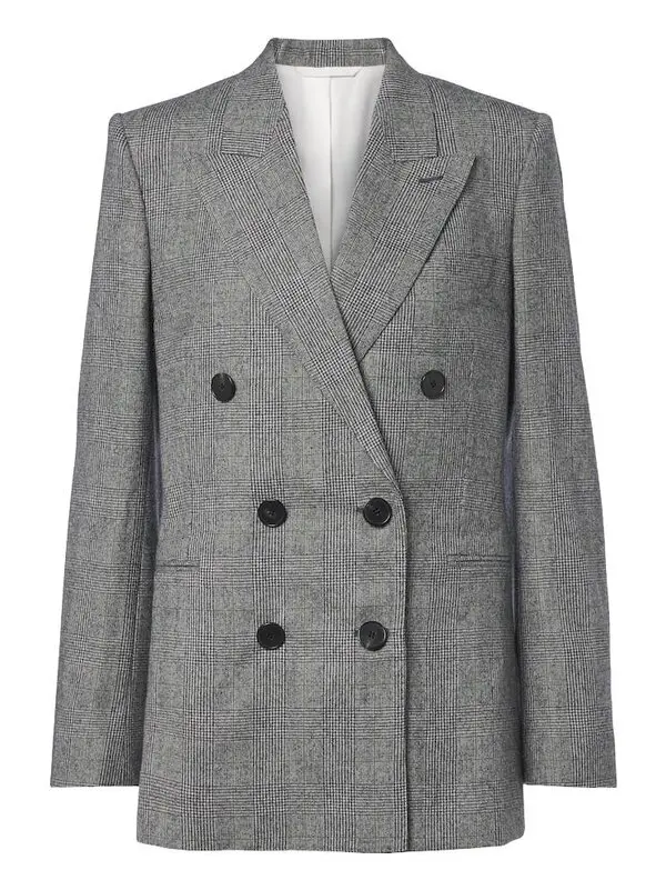 Givenchy Prince Of Wales Check Wool Flannel Blazer - Grey