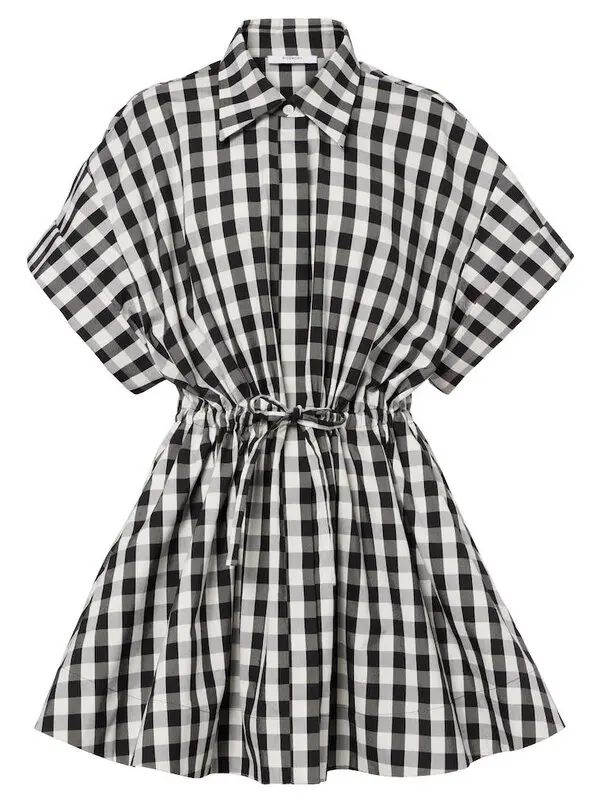 Givenchy Checked Cotton-blend Shirt Dress - Black
