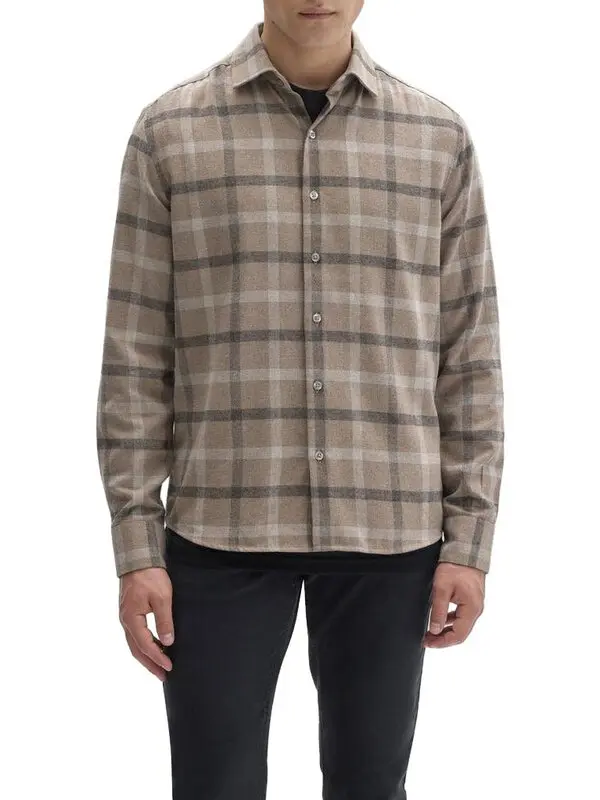 Robert Barakett Liam Plaid Button Down Shirt - Sequoia