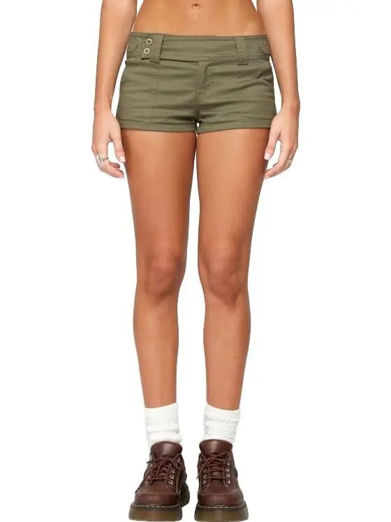 EDIKTED Imogen Utility Micro Shorts - Olive