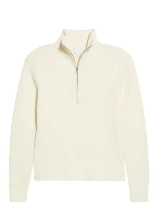 Zella Alpine Half Zip Sweatershirt - Ivory Cloud