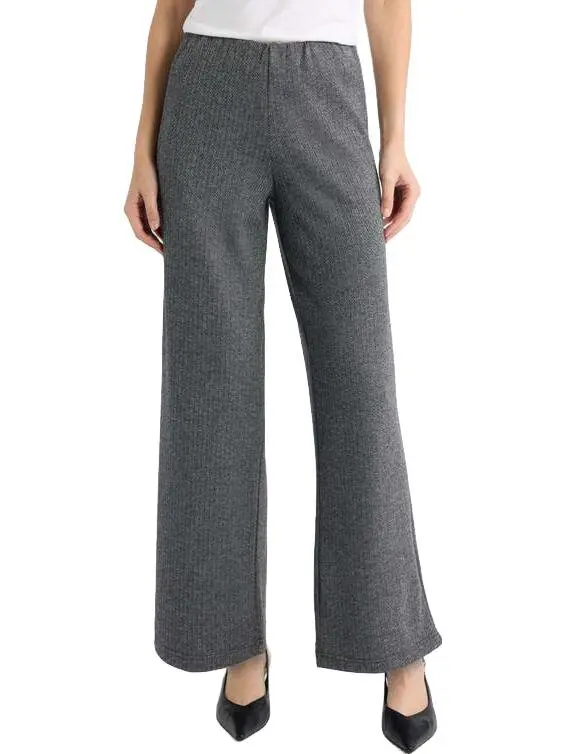 24COLOURS Herringbone Pull-on Pants - Grey