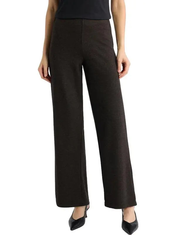 24COLOURS Herringbone Pull-on Pants - Brown