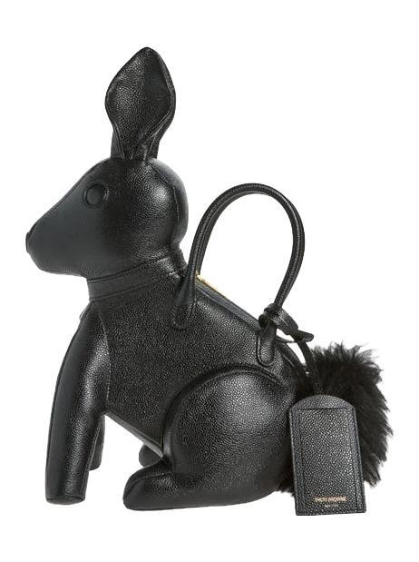 Thom Browne Rabbit Leather Handbag - Obsidian