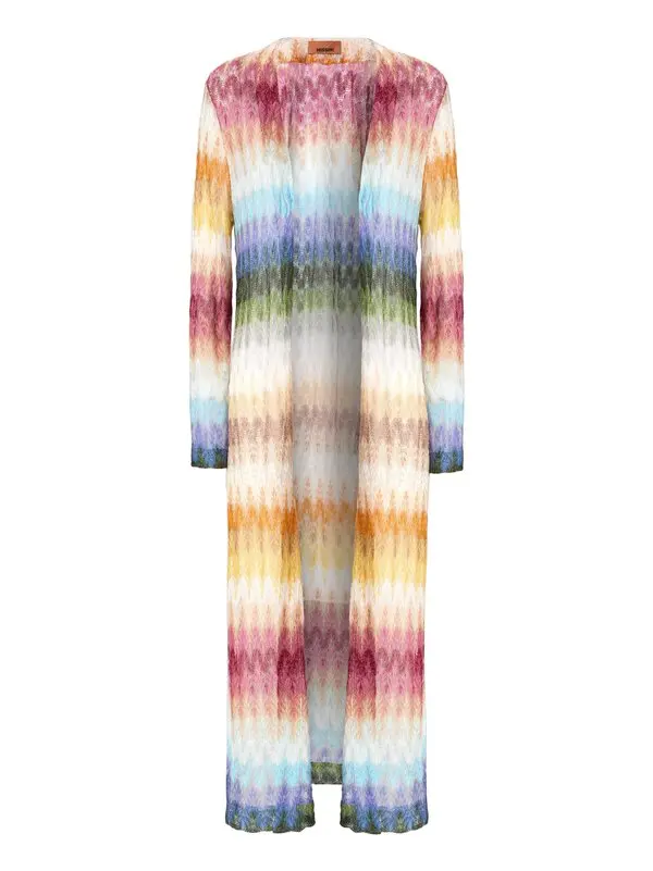 Missoni Long Cardigan With Dégradé Wave Motif - Multicoloured