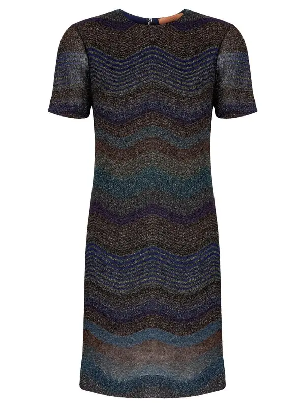 Missoni Mini Dress With Wide Wave Motif - Multicoloured