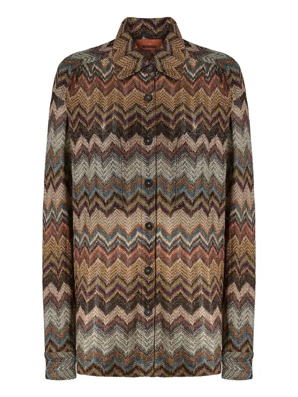 Missoni Regular-fit Shirt With Zig Zag Motif - Multicoloured
