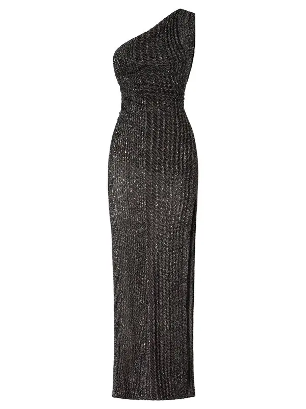 Missoni One-shoulder Long Dress With Sequins - Multicoloured