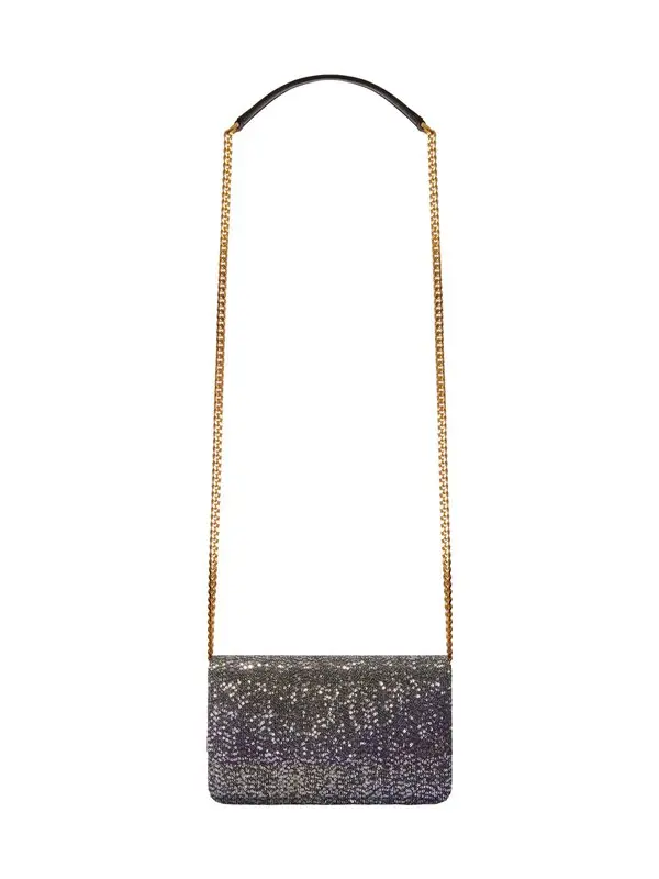 Missoni Wallet On Chain In Lamé Viscose - Multicoloured