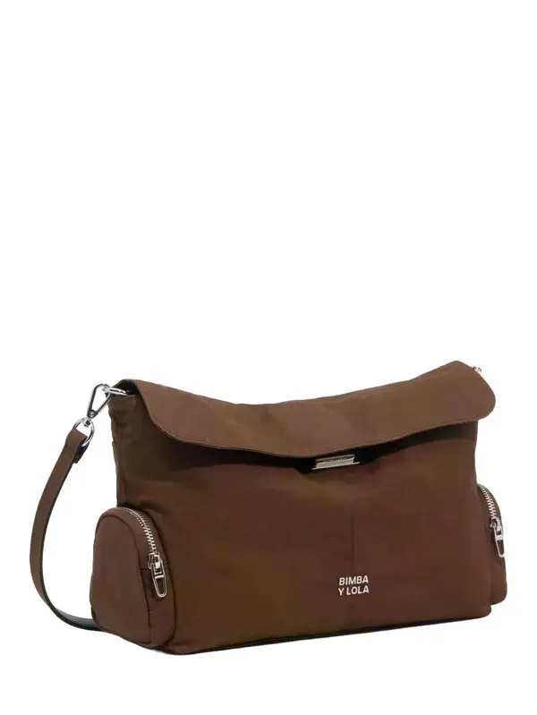 Bimba Y Lola Large Dark-khaki Flap Pocket Bag - Brown