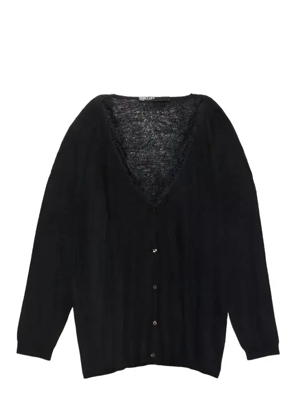 Bimba Y Lola Long Lace Cardigan - Black