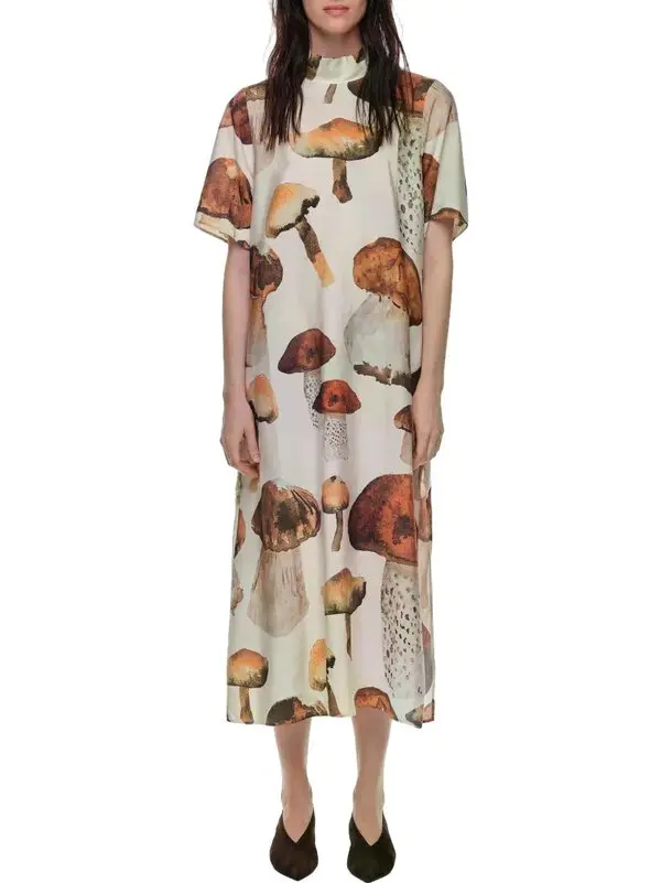 Bimba Y Lola Washed Black Slip Dress With Rounded Seams - Neutrals