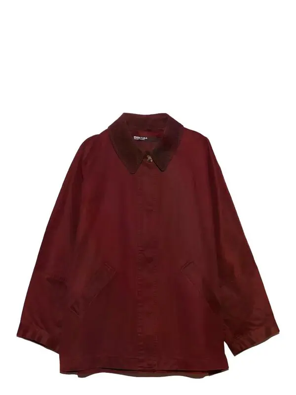 Bimba Y Lola Short Burgundy Coated Trench - Red