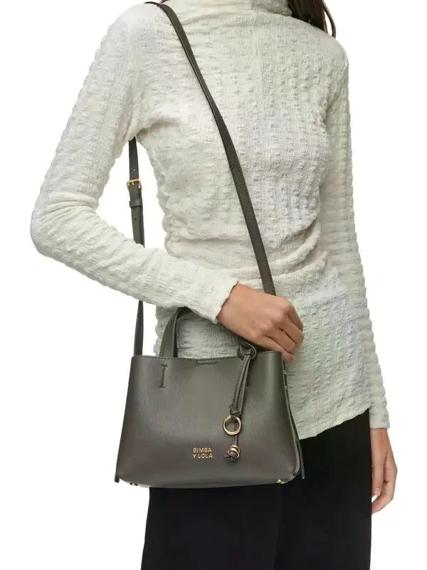 Bimba Y Lola Small Elephant Leather Chihuahua Tote Bag - Grey