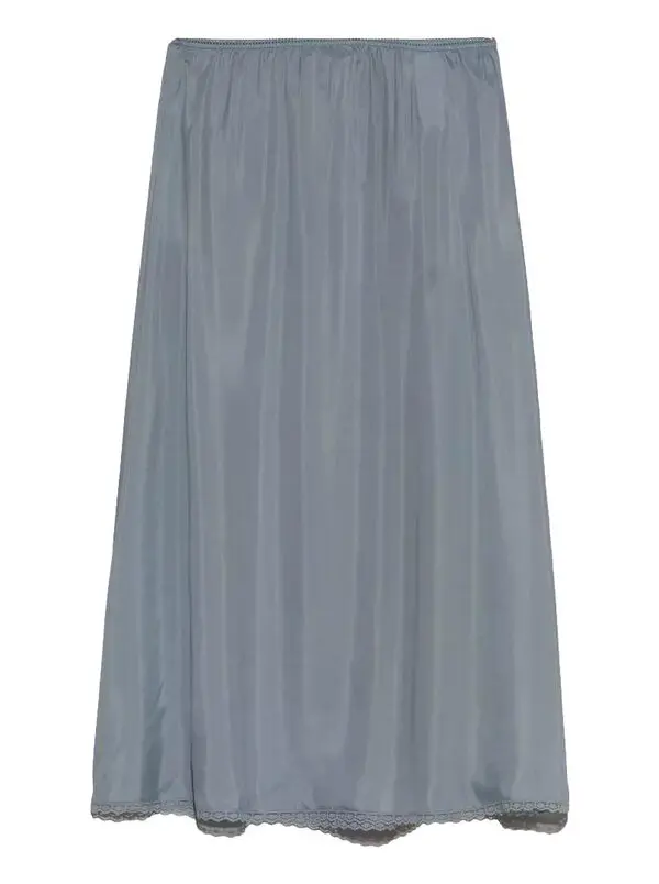 Bimba Y Lola Light- Washed Silk Skirt - Blue