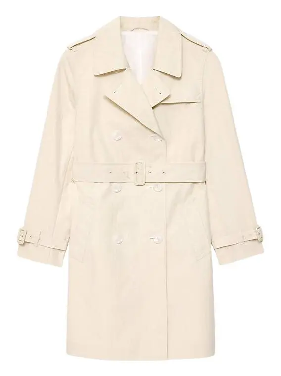 ALLSAINTS Leonard Double-breasted Cotton-blend Trench Coat - Bone White