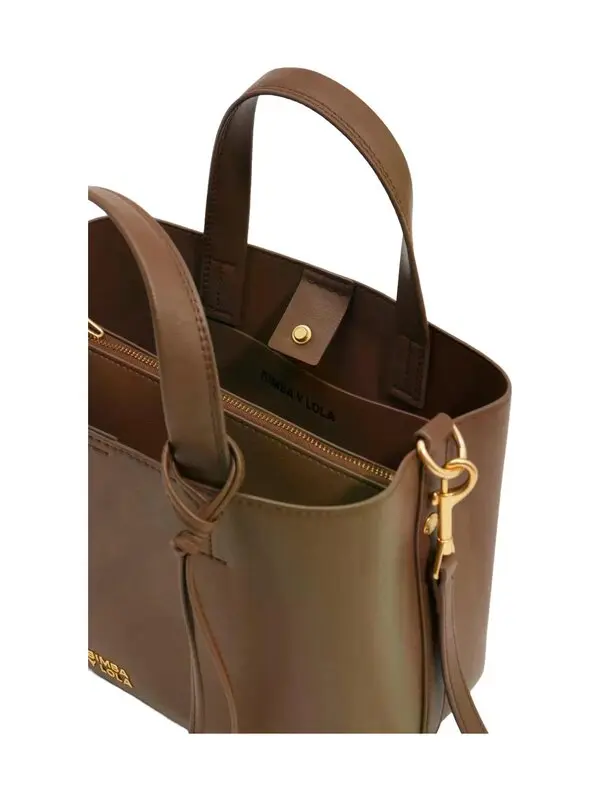 Bimba Y Lola Medium Golden- Leather Chihuahua Tote Bag - Brown