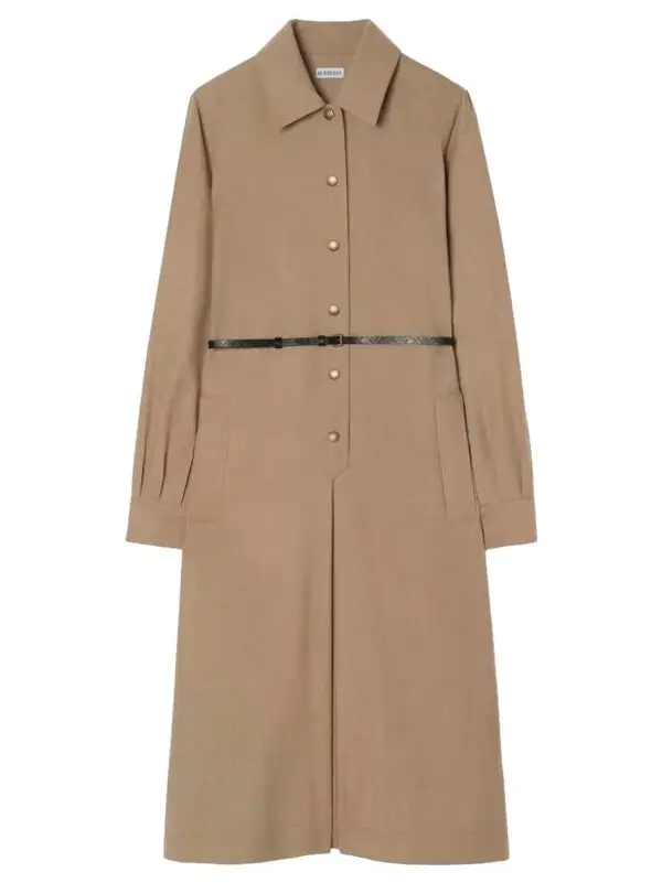 Burberry Wool Shirt Dress - Brown