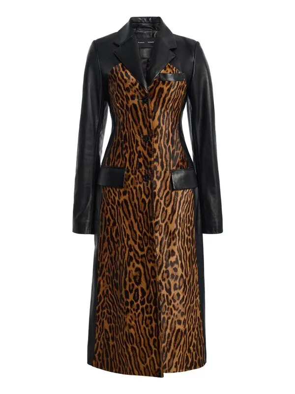 Proenza Schouler Farra Printed Leather Coat - Multi