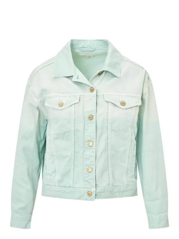 LoveShackFancy Alizbet Cotton Jacket - Green