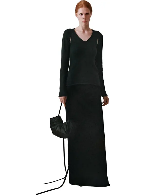 COLLEEN ALLEN Silk Bustle Bag - Black