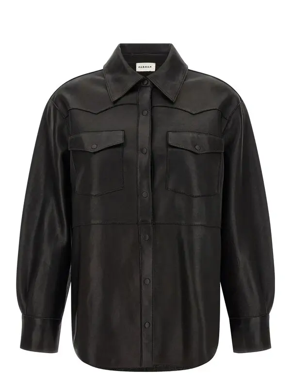 P.a.r.o.s.h Leather Shirt - Black