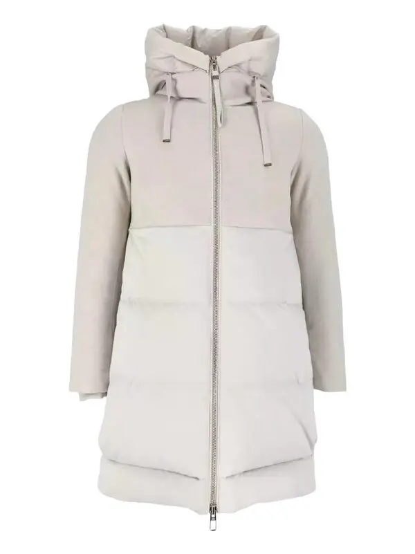 DUNO Talia Hooded Quilted Down Jacket - Grey