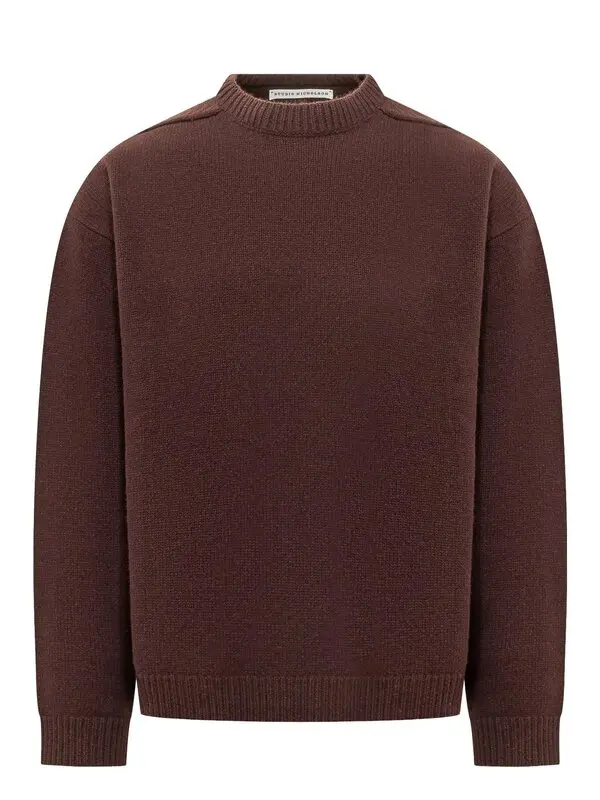 Studio Nicholson 5gg Guernsey Jumper Knit Sweater - Grape