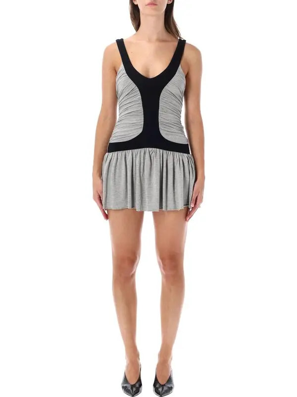 Gimaguas Contrast Trim Mini Dress - Grigio