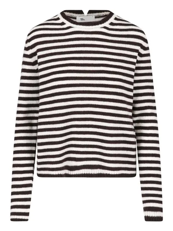 Sibel Saral Striped Crewneck Sweater - Brown