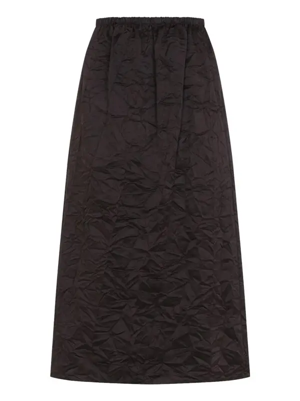 Carven Cotton Pull-on Midi Skirt - Brown