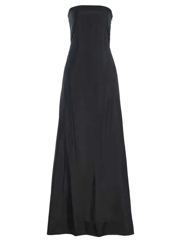 COLLEEN ALLEN Strapless Silk Taffeta Gown - Black