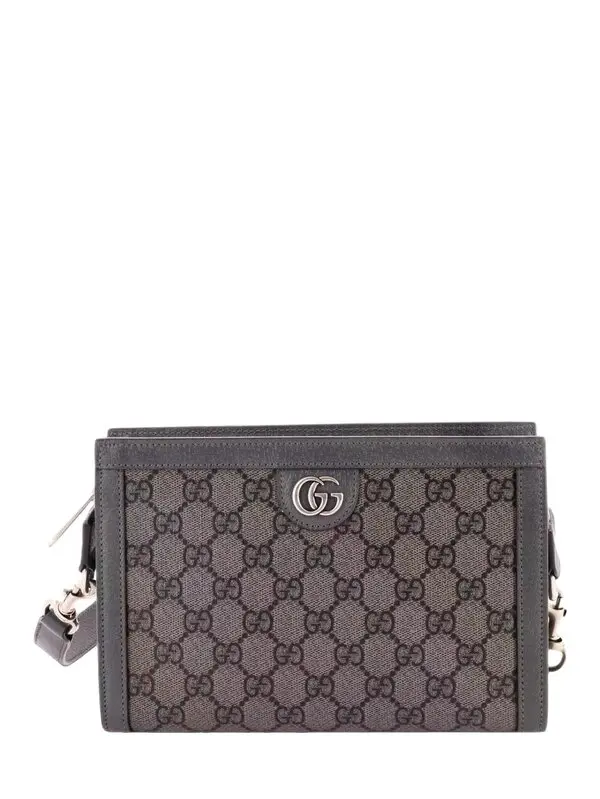 Gucci Ophidia Convertible Shoulder Bag Gg Coated Canvas Small Crossbody Bag - Grey