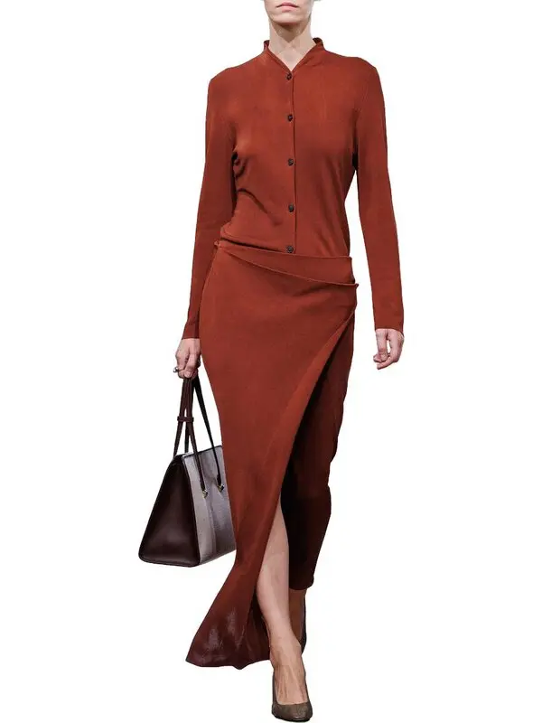 KALLMEYER Jonah Wrap Maxi Skirt - Red
