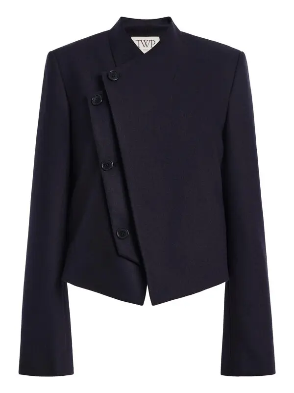 TWP Oli Wool Flannel Jacket - Navy