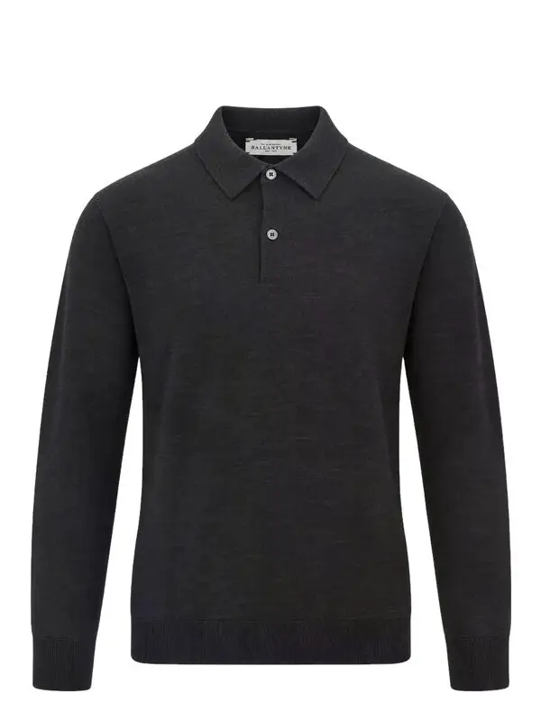 BALLANTYNE Long-sleeve Polo Shirt - Grey