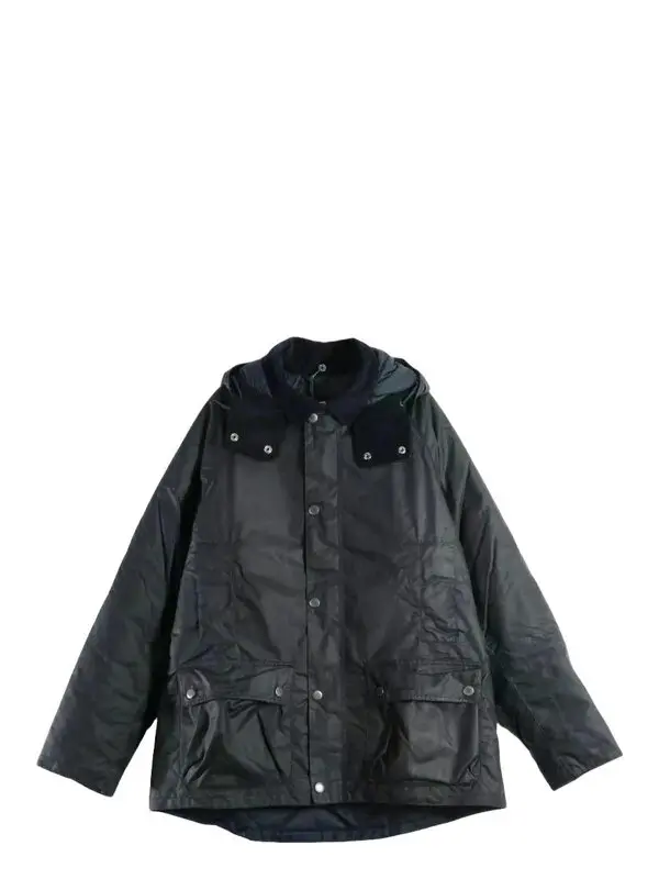Barbour Beaufort Waxed-cotton Hooded Jacket - Blue