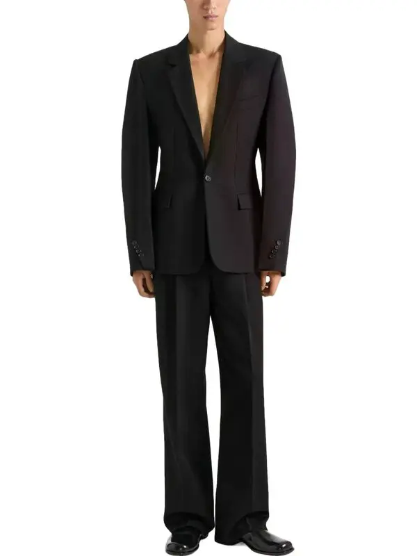 Givenchy Single-breasted Form Fit Jacket In Wool - Black