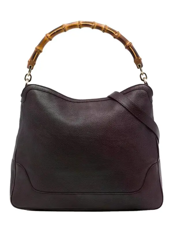 Gucci 2016-2026 Calfskin Bamboo Diana Satchel - Brown