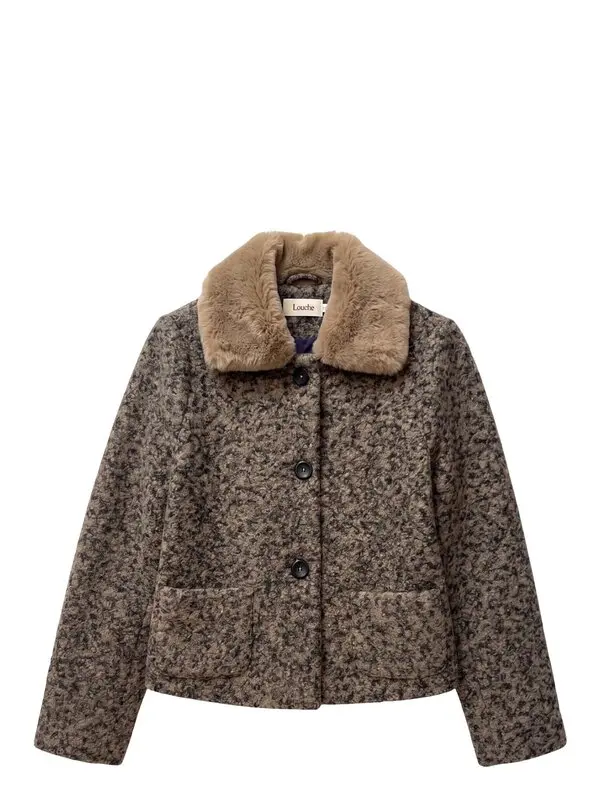LOUCHE Apple Boucle Jacket Biscuit - Black