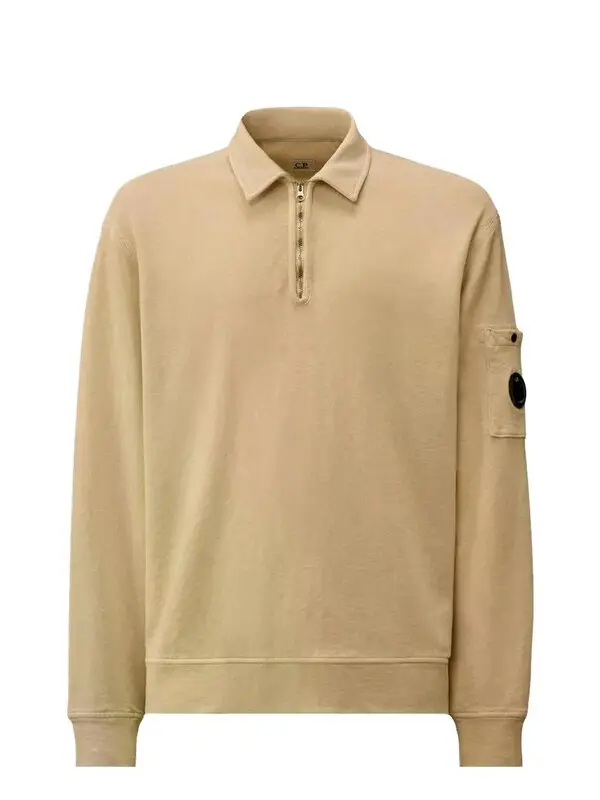 C.P. COMPANY Lens-detail Quarter-zip Sweatshirt - Neutrals